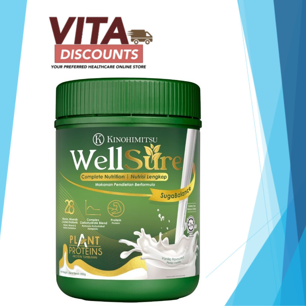 KINOHIMITSU WELLSURE SUGABALANCE PLANT-BASED COMPLETE NUTRITION POWDER ...