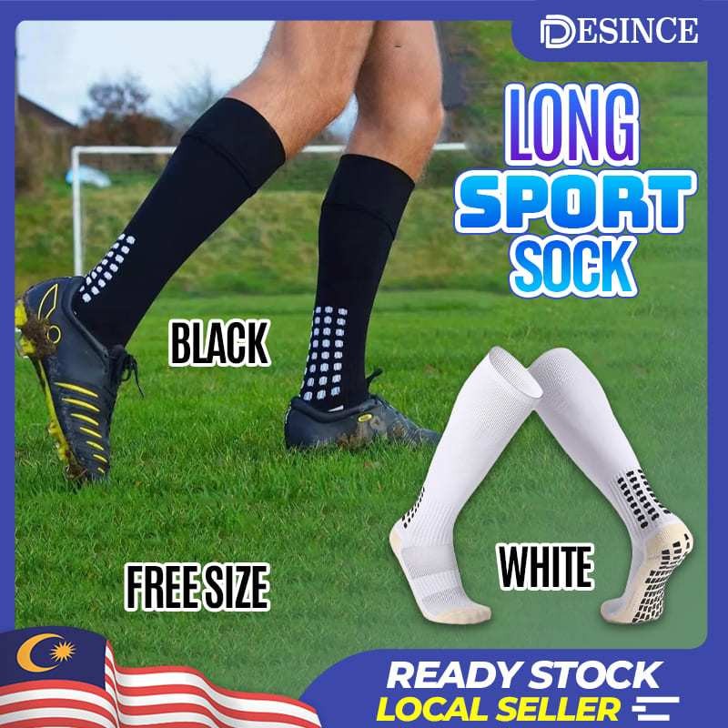 🇲🇾 DESINCE Anti Slip Long Sport Socks For Soccer Basketball Badminton ...