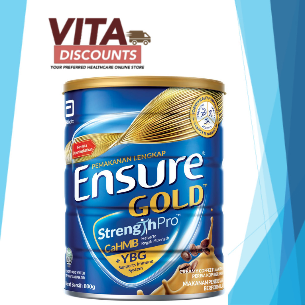 ENSURE GOLD COMPLETE NUTRITION POWDER COFFEE 850G EXP05/2025 | Shopee ...