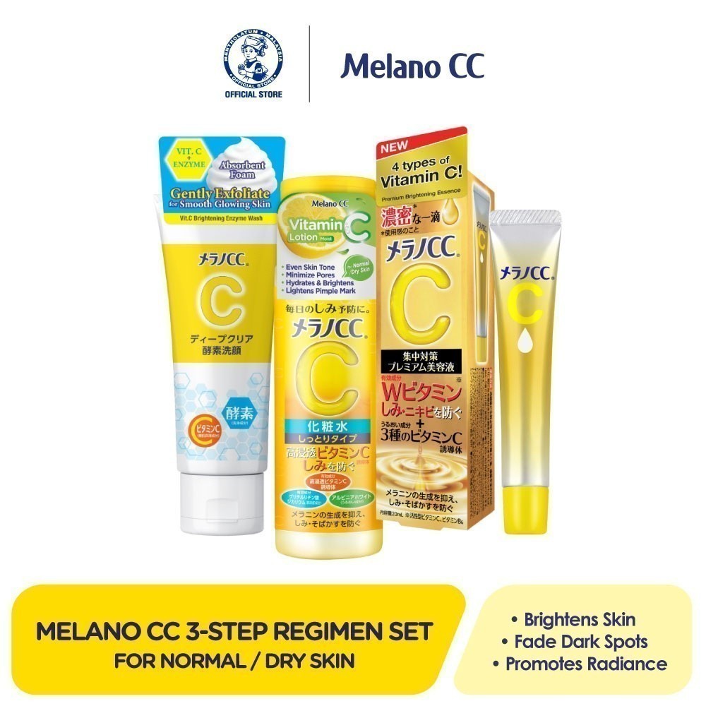 Melano CC Advanced Brightening 3-Step Regimen Set | Shopee Malaysia