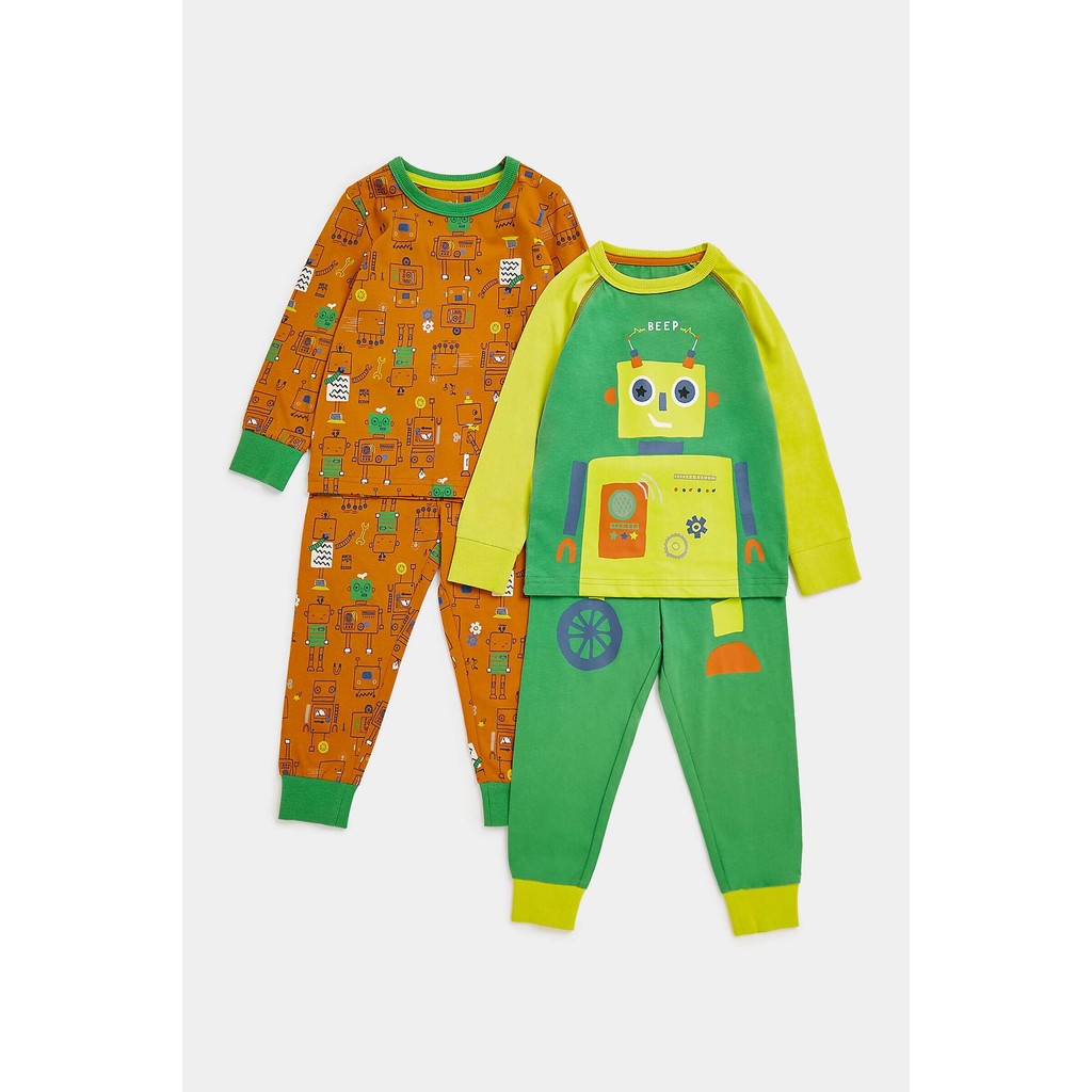 Mothercare Novelty Robot Pyjamas - 2 Pack | Shopee Malaysia