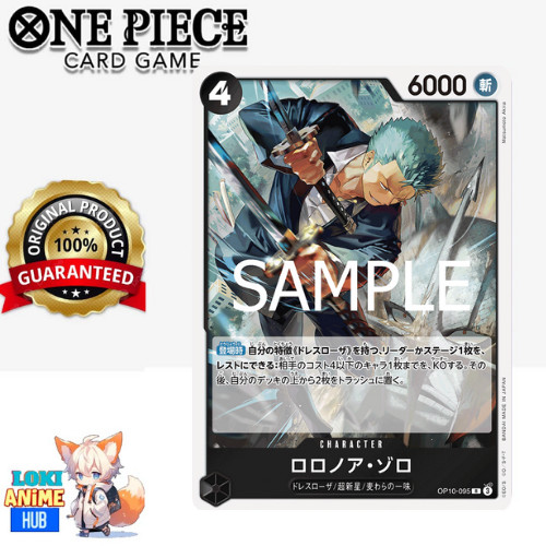 ORIGINAL Cost 4 Roronoa Zoro OP10-095 R One Piece Card Game optcg | Shopee Malaysia