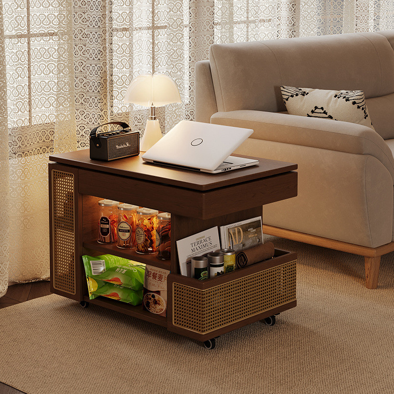 JY-8/Solid Wood Lifting Tea Table Small Apartment Living Room Home Sofa ...