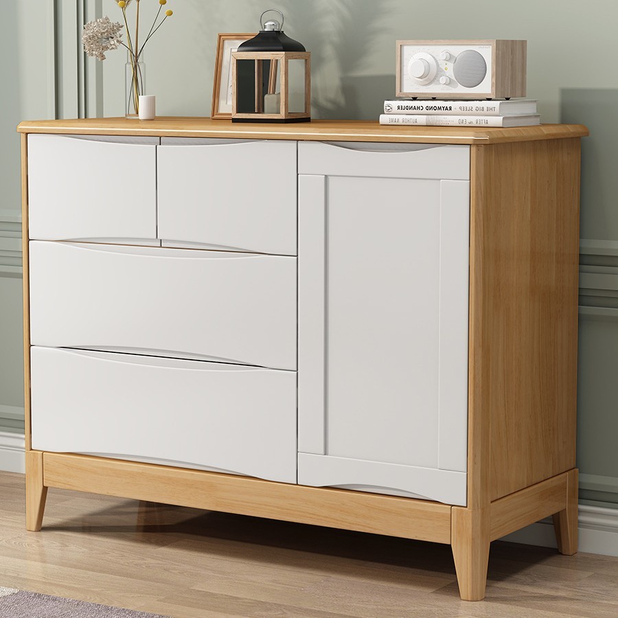 JY-8/Nordic Solid Wood Chest of Drawers Storage Cabinet Living Room ...