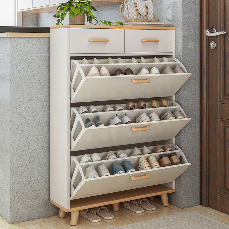 J-H/Y&h Flip Shoe Cabinet for Home Entryway Narrow Wall-Mounted Flip ...