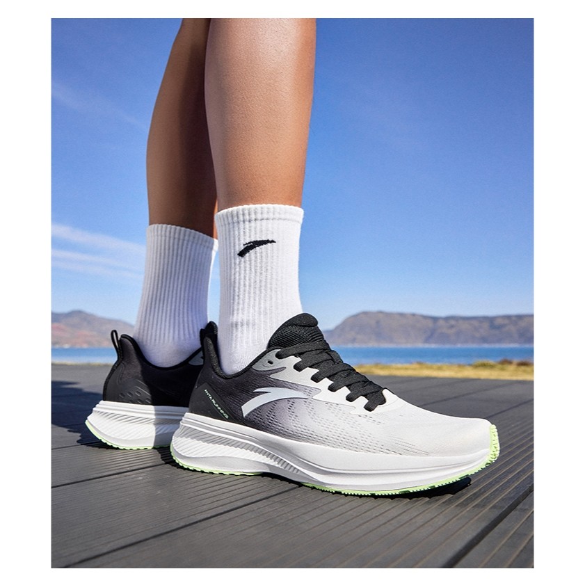 ANTA MEN Easy run Running Shoes 1124B5534-3- Paper White/Black (Kasut ...