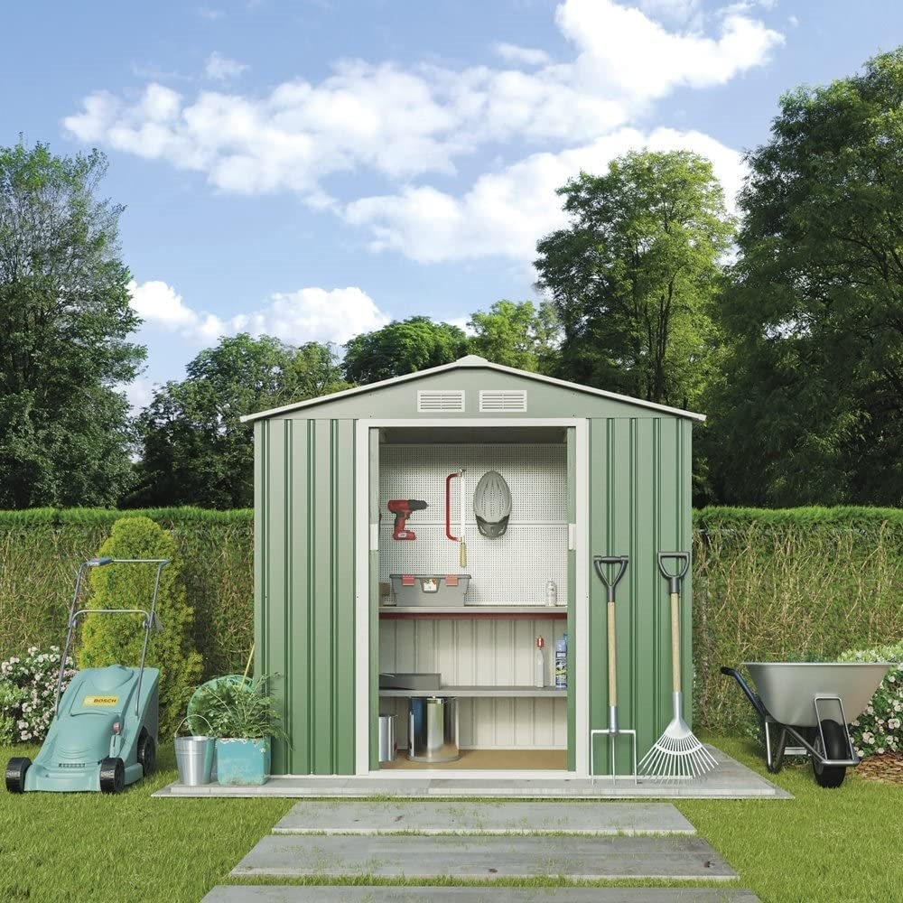 J-H/Outdoor Storage Shed Outdoor Tool Shed Mobile Garden Courtyard Yard ...