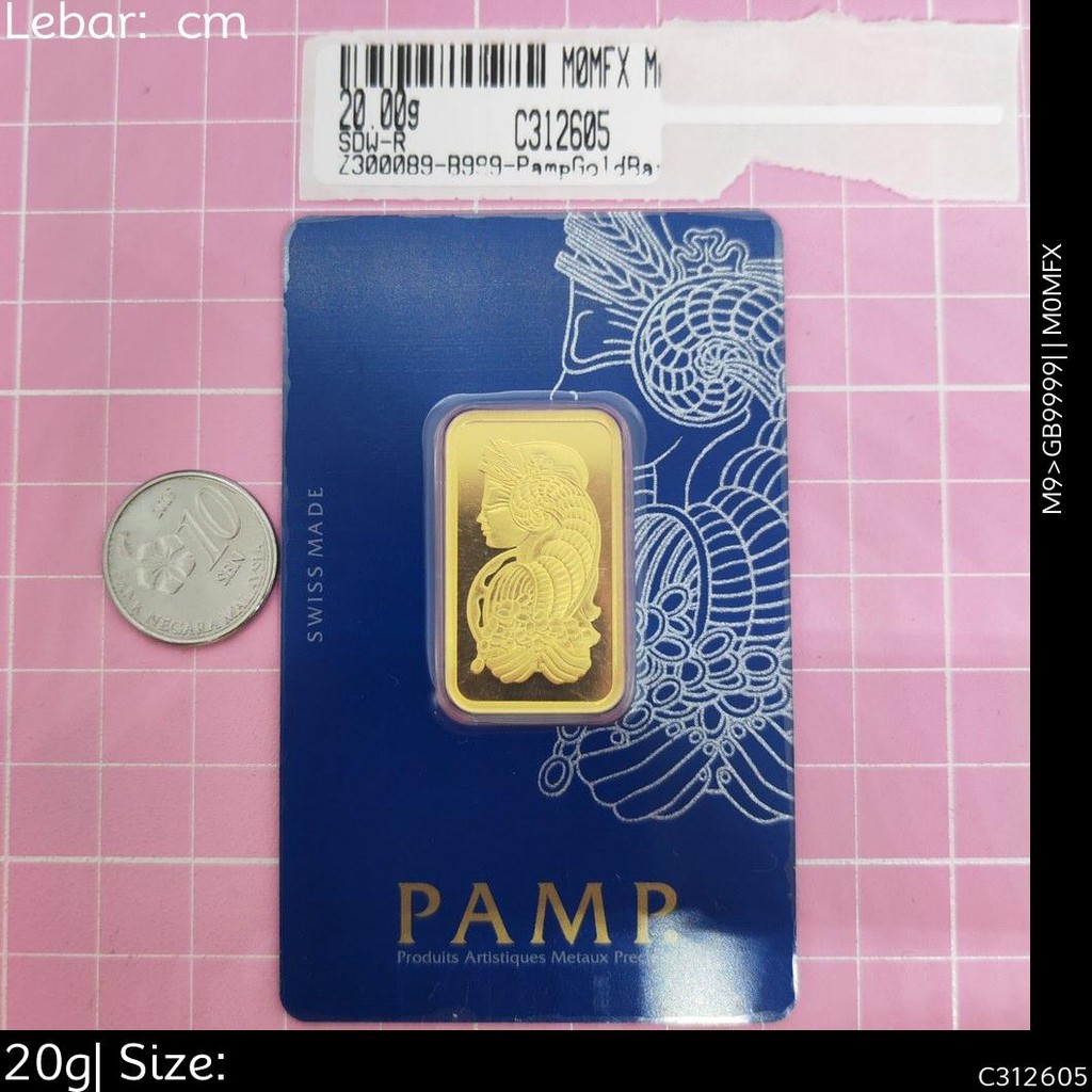 Gold Bar Fortuna G20 Gram Pamp 1.6 cm Pd 300089 P505 N | Shopee Malaysia