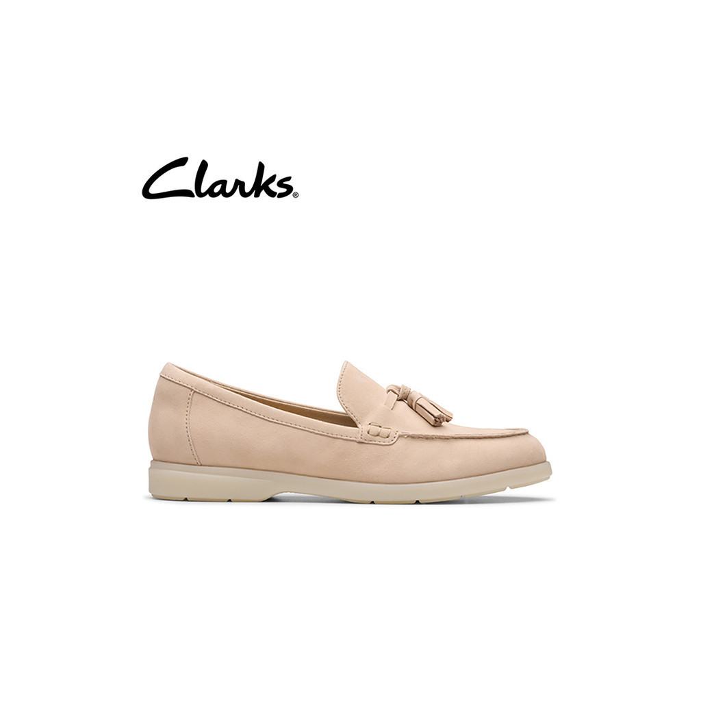 Clarks Womens Narini Edge Shoes - Sand Suede Kasut Perempuan | Shopee ...