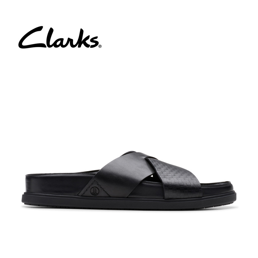 Clarks Mens Torford Cross - Black Leather Kasut Lelaki | Shopee Malaysia