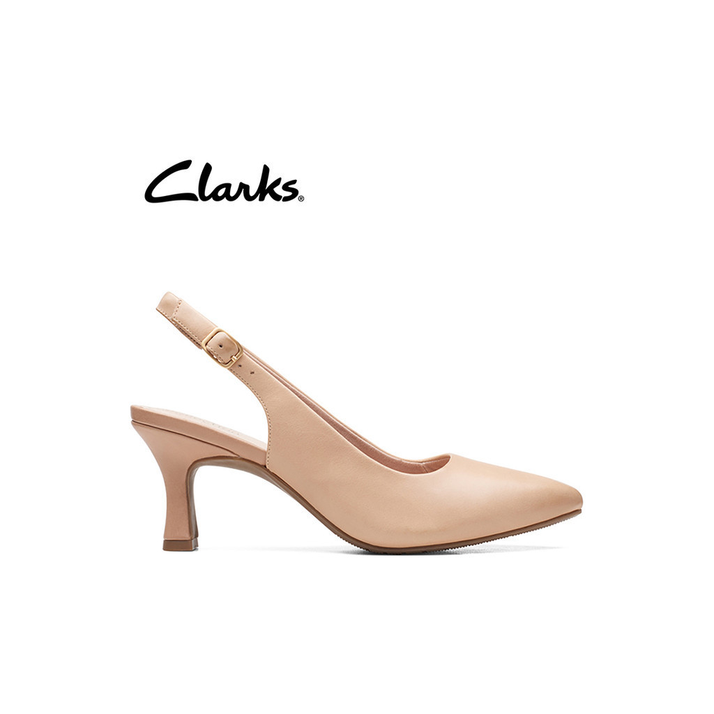 CLARKS Women's Kataleyna Step Warm Beige Lea Kasut Perempuan | Shopee ...