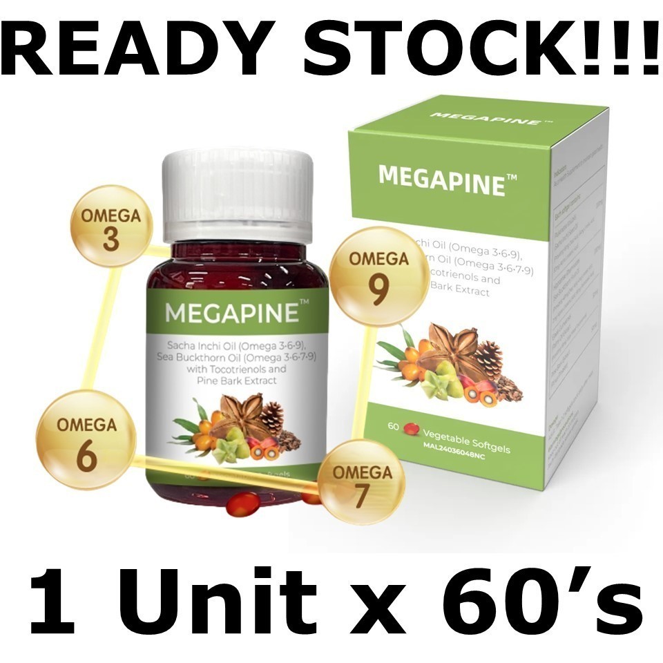 MEGAPINE (OMEGA 3-6-7-9) 60's SOFTGELS2 | Shopee Malaysia