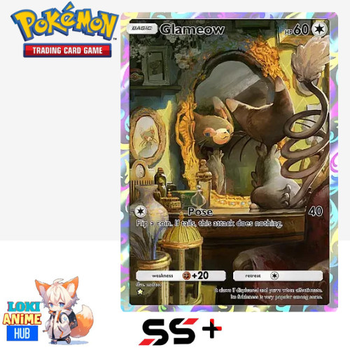 Glameow Space-Time Smackdown #178 Art Rare AR SIR AA Pocket tcg ...