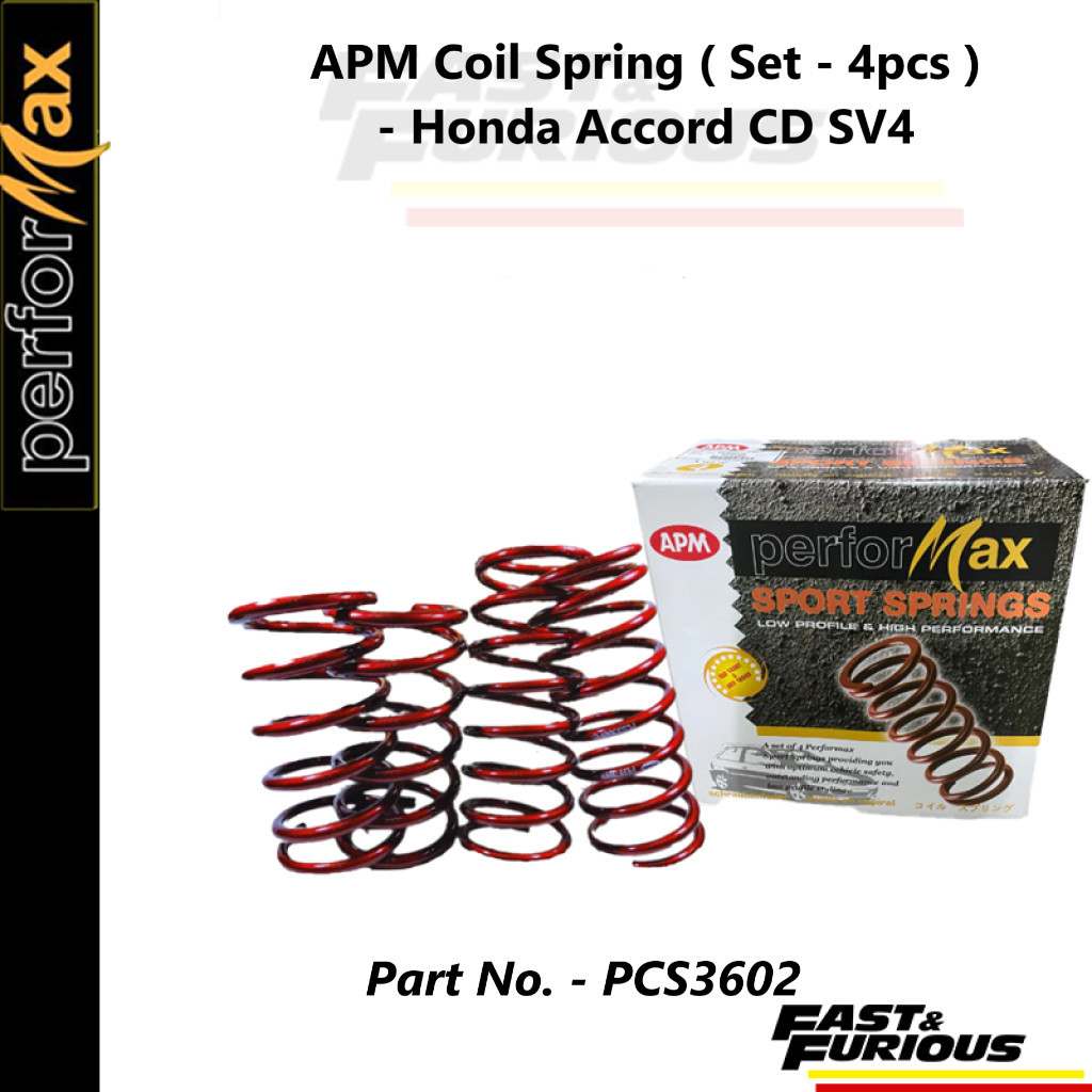 APM PERFORMAX Coil Spring ( Set -4pcs ) - Honda Accord CD SV4 ( PCS3602 ...