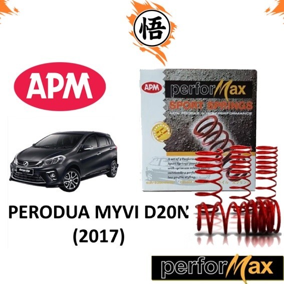 APM PERFORMAX PERODUA MYVI D20N (2018 - 2025) LOWERED COIL SPORT SPRING ...