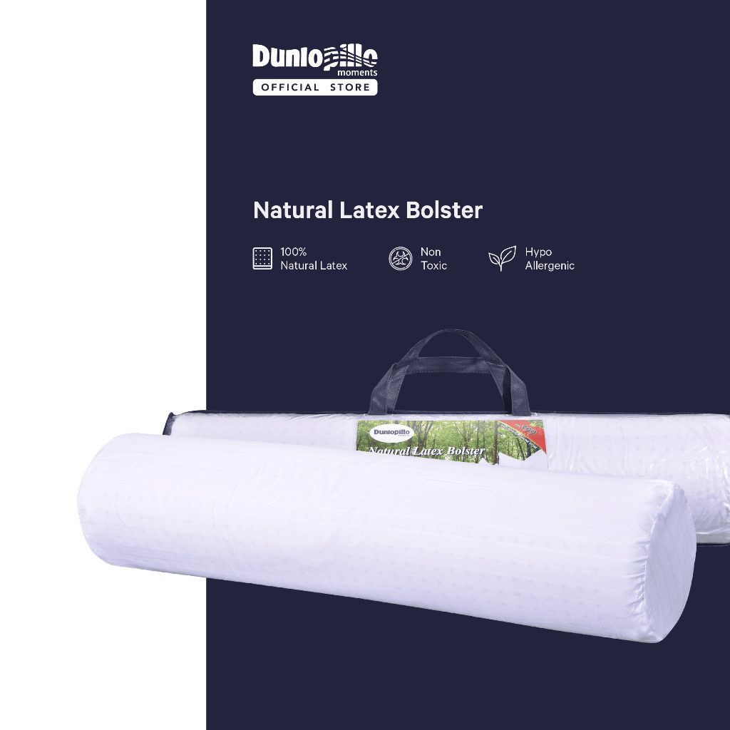 Dunlopillo Natural Latex Bolster Bantal Guling Bantal Peluk Dewasa 抱枕 ...