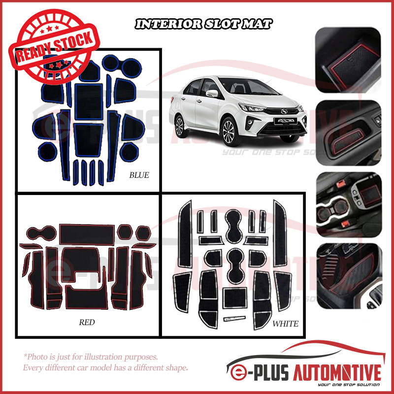 Interior Slot Mat Storage Tank (1 set) Compatible With Perodua Bezza ...