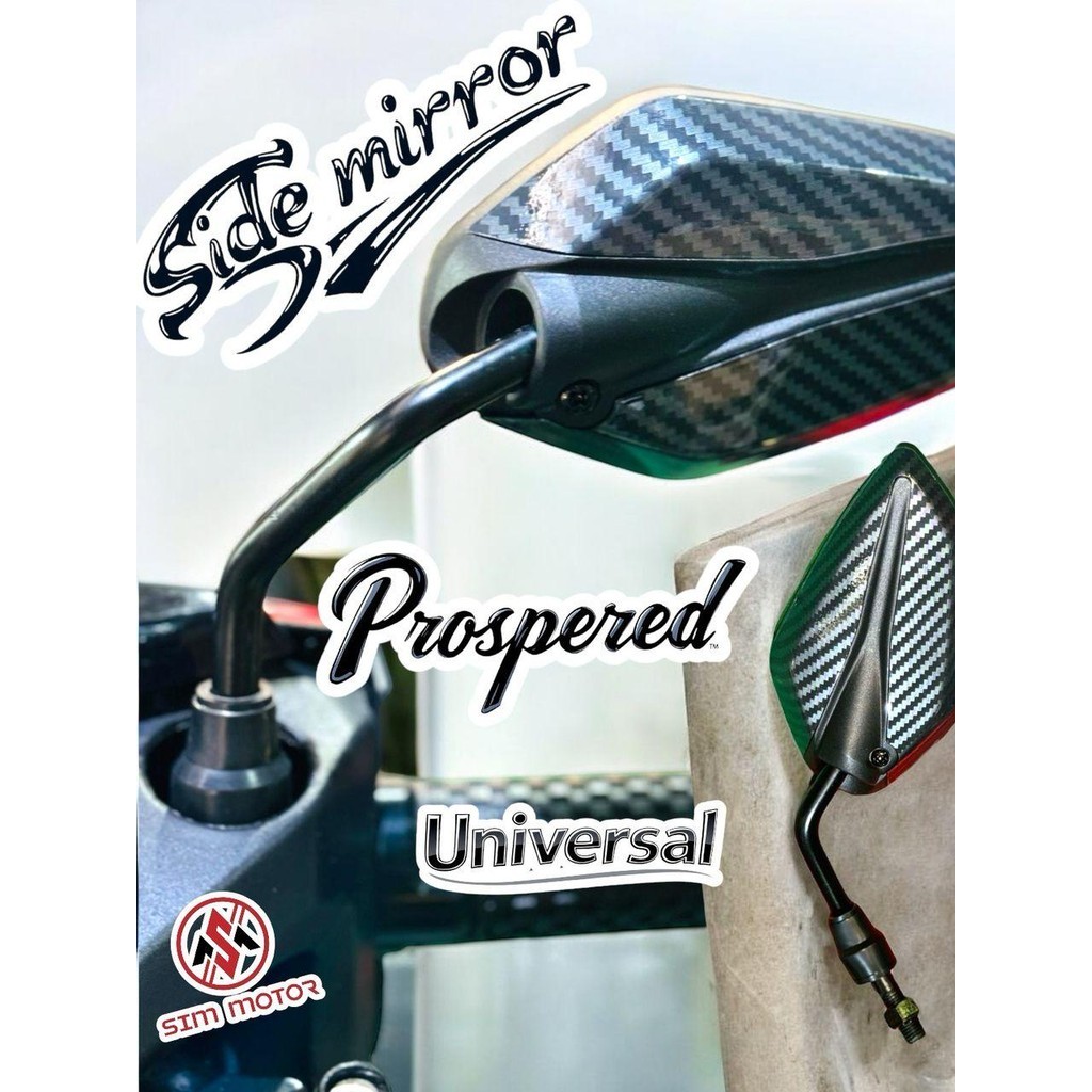 SIDE MIRROR PENDEK CARBON LCV8 RS150 RSX EX5 VARIO EX5 Y15 Y16 LC135 ...