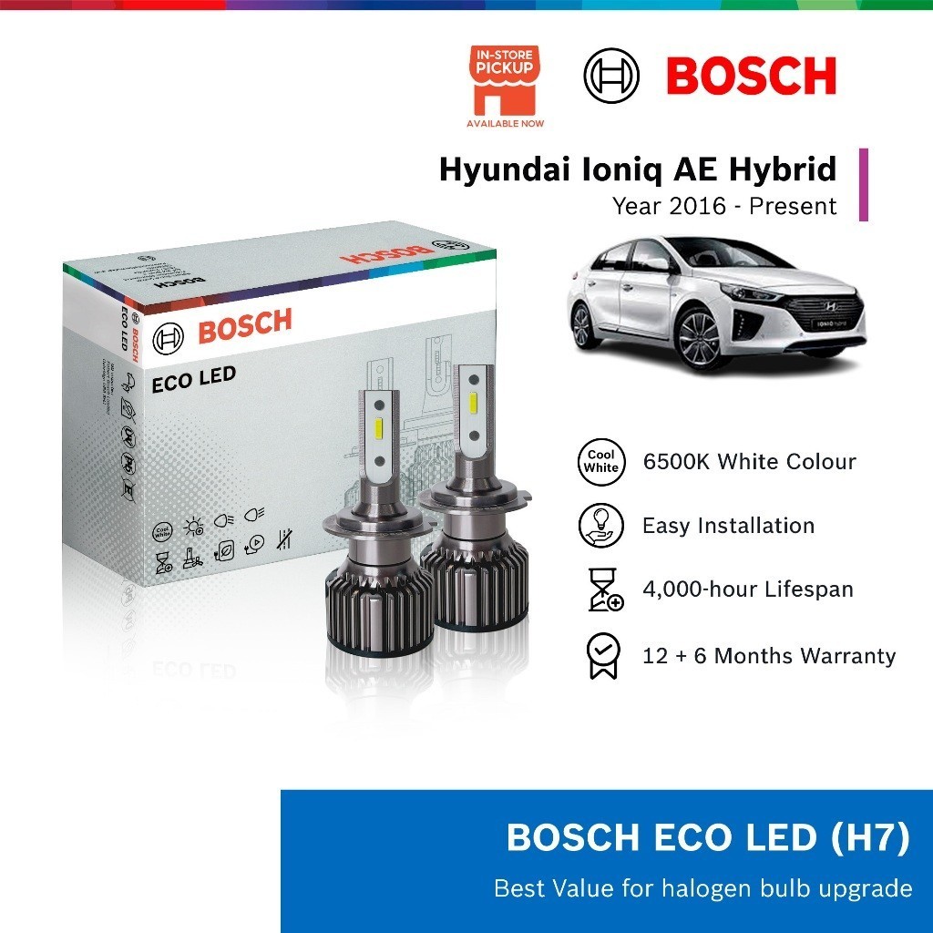BOSCH ECO LED H7 Halogen Headlight Retrofit Bulb for Hyundai Ioniq (AE ...