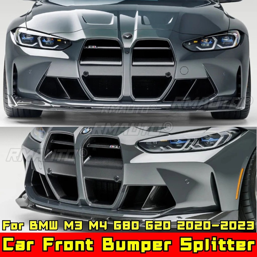 For BMW M3 M4 G80 G82 2020-2023 Body Kit Front Bumper Lip Splitter ...