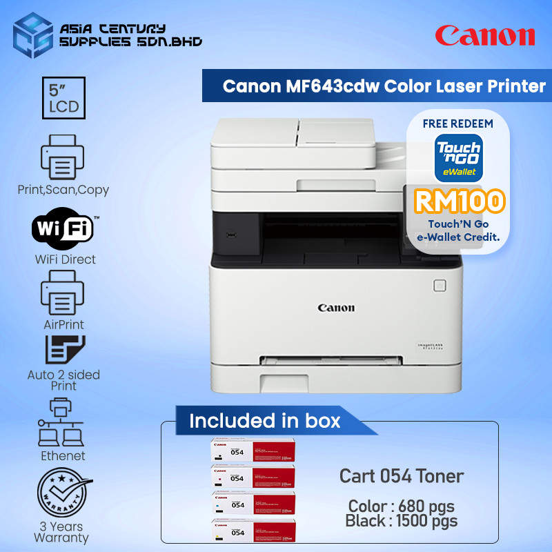 Canon ImageCLASS MF643cdw All In One Color Laserjet Printer/ Duplex ...