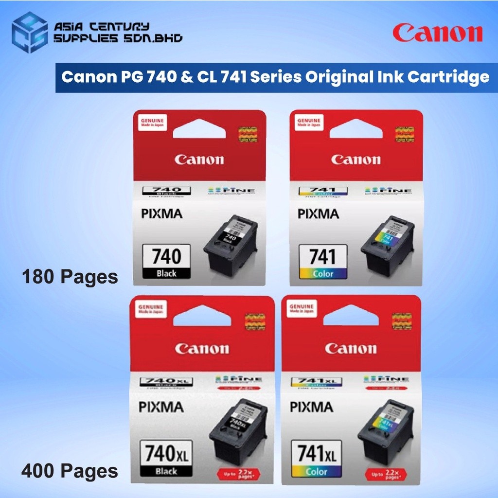 Canon PG-740 & CL-741 Ink Cartridge PG740 CL741 / MG2170 MG3170 MG4170 ...