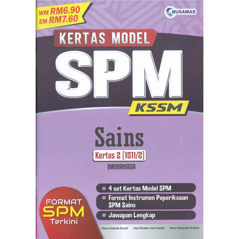 Nusamas: Kertas Model: Sains + Science: Kertas + Paper 2: SPM ...
