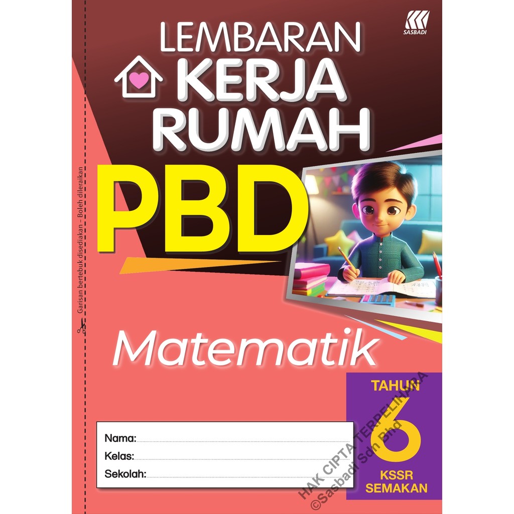 Sasbadi: Lembaran Kerja Rumah: Matematik + Mathematics: PBD: Tahun ...
