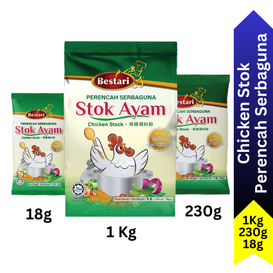 BESTARI Chicken Stock Stok Ayam Perencah Serbaguna 1Kg 230g 18g ...
