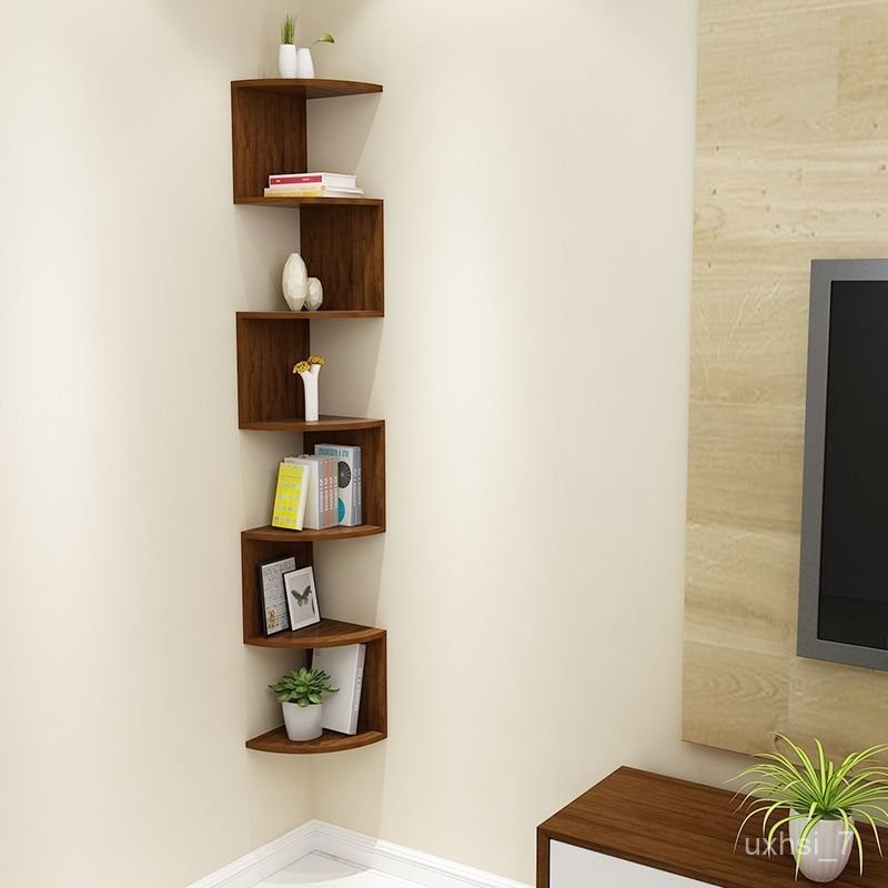 Contact seller/Solid Wood Corner Bookshelf Multi-Layer Shelf Corner ...