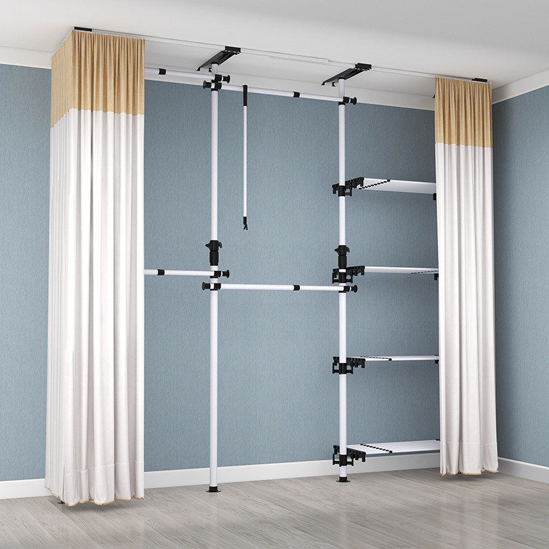 Contact seller/Floor-Standing Assembly Clothes Rack Floor Wall-Building ...