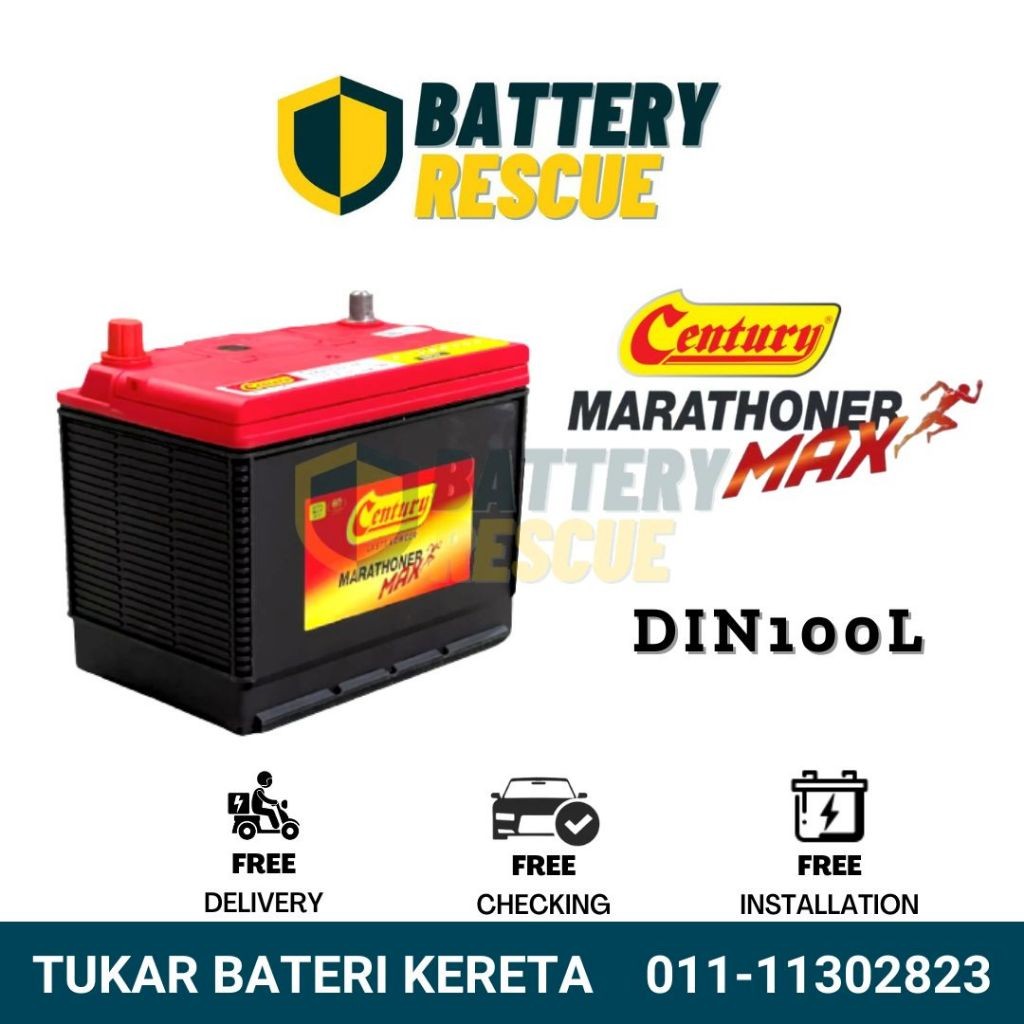 [Installation Provided] DIN100 | DIN100L | LN5 | Century Marathoner Max Car Battery Bateri ...