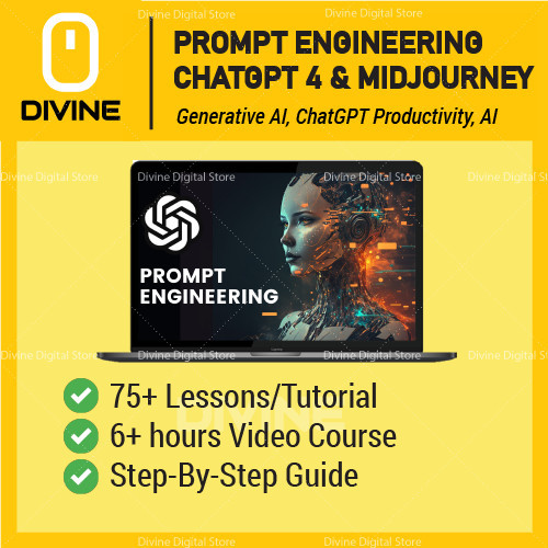 💎[Instant Delivery][Video Course] Prompt Engineering with ChatGPT 4 & Midjourney 2000+ prompts ...
