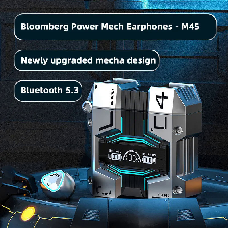 MY M45 Wireless Bluetooth Headphones TWS Mecha Gaming Headset Low ...
