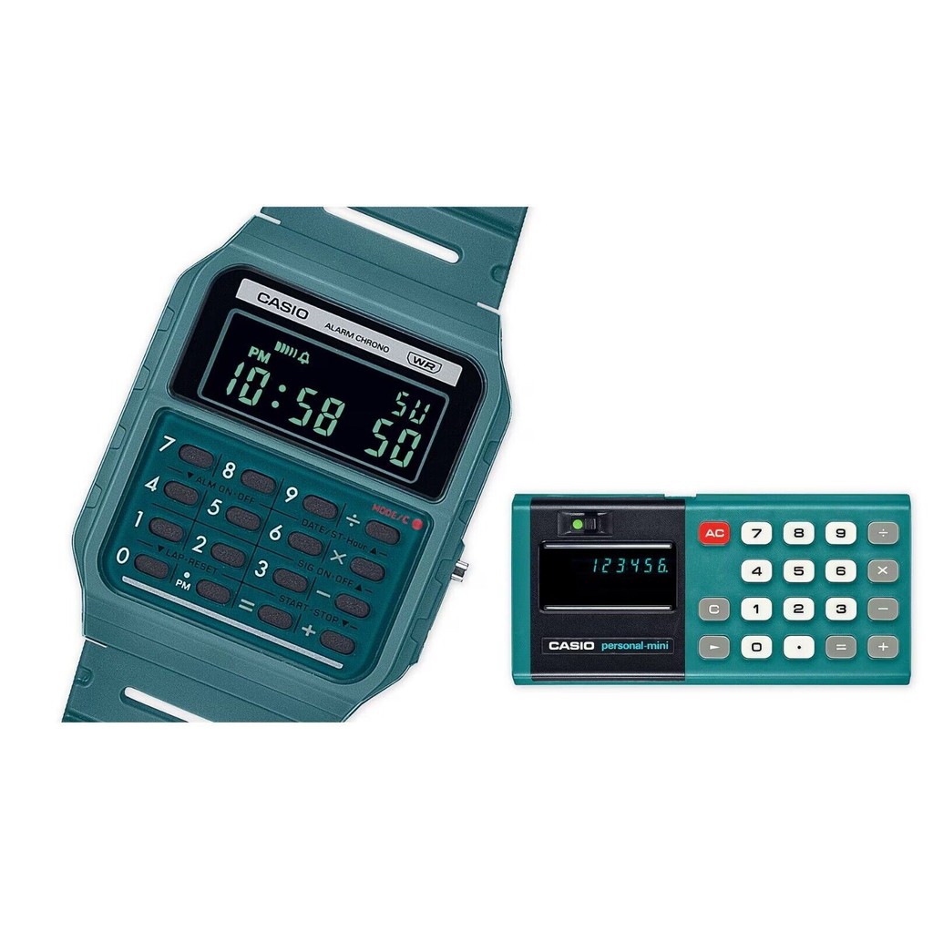 Casio CA-53WB-3B POP Green Digital Casio Mini Calculator Retro Style ...