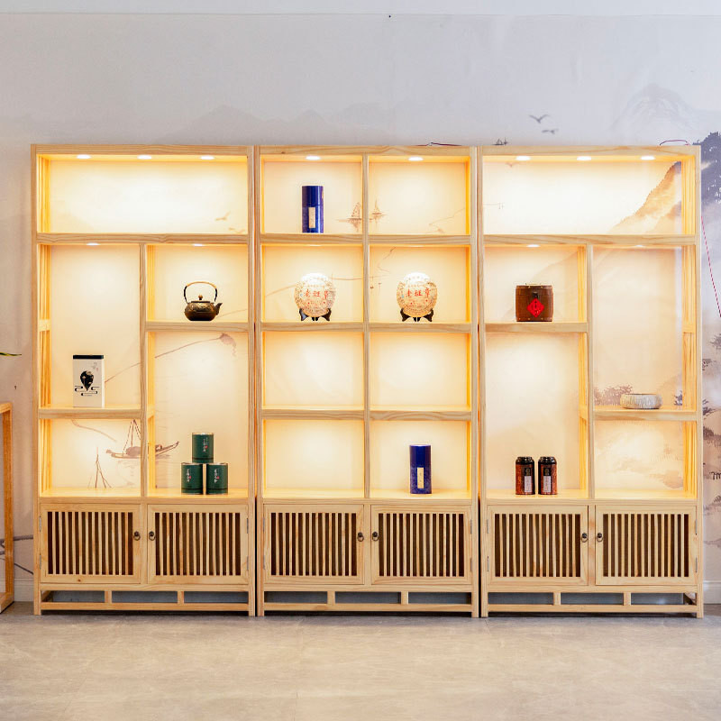JY-8/New Chinese Style Solid Wood Display Cabinet Boutique Tea Set ...