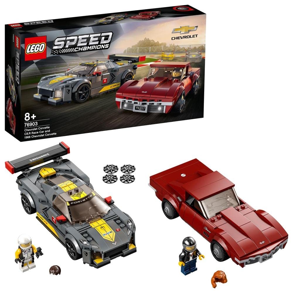 LEGO Speed Champion Chevrolet Corvette C8.R Race Car & 1968 Chevrolet ...