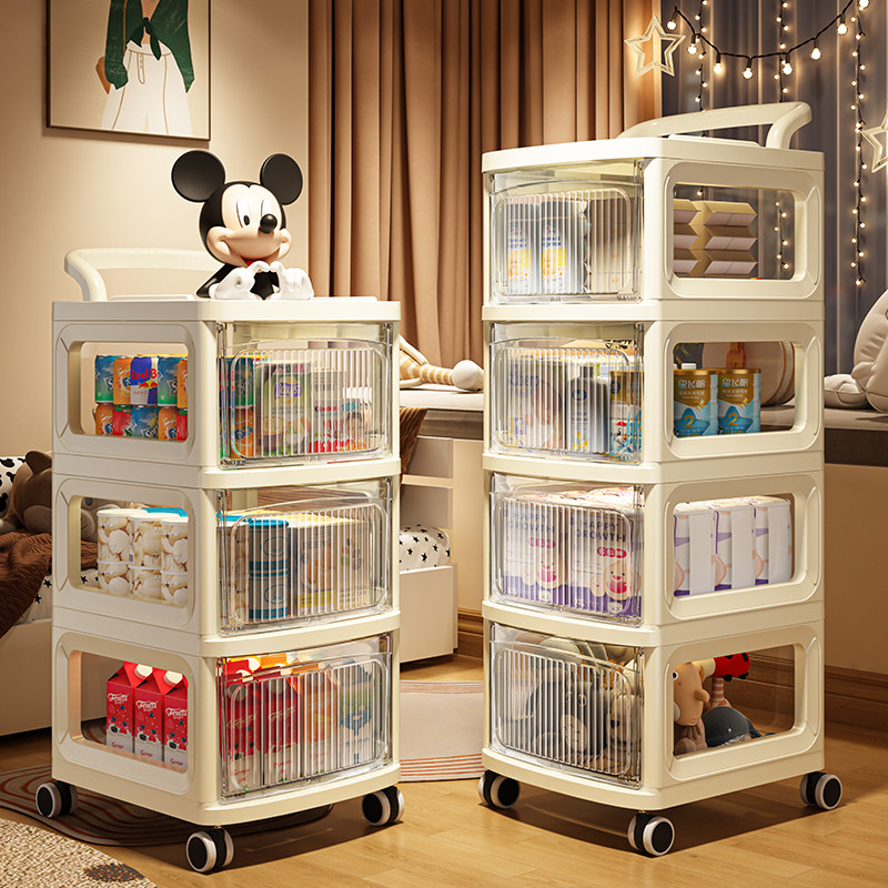 JY-8/Trolley Snack Storage Rack Baby Products Storage Cabinet Floor ...
