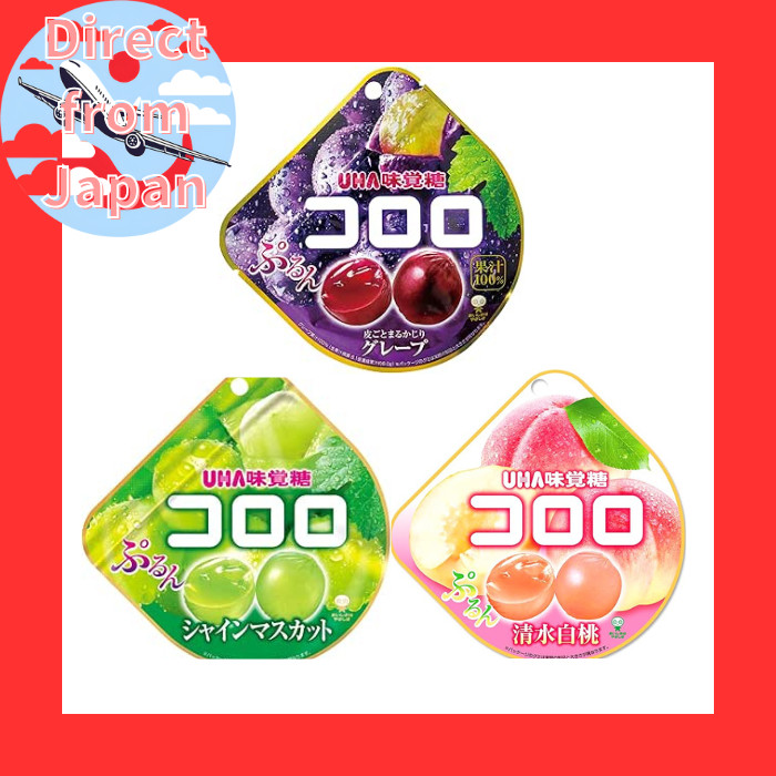 UHA Mikakuto Kororo Gummy Fruit Jelly Candy /Grape /Muscat /Shimizu White Peach [Direct from ...