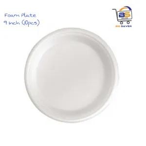 Polystyrene Round Foam Plate - 9 Inch | Shopee Malaysia