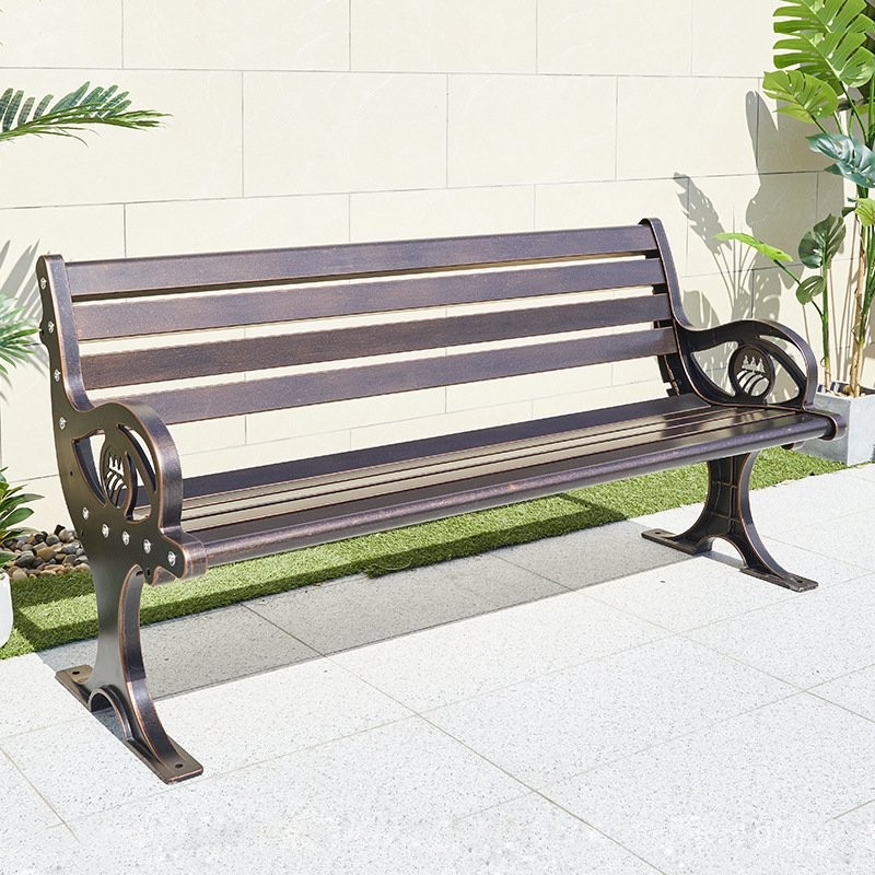 Contact seller/Cast Aluminum Outdoor Park Chair Three-Seater Square ...