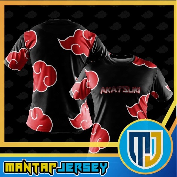 KIDS / ADULT FAZZ NT08 - BAJU JERSEY AKATSUKI CLAN AN1M3 N4RUTO ...