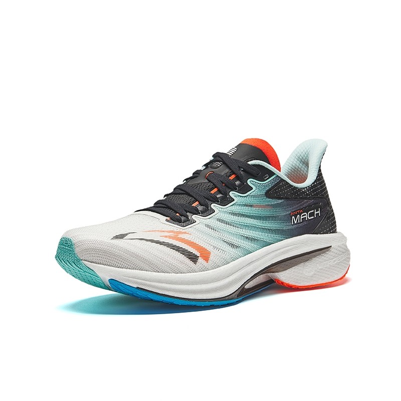 ANTA Men MACH 4 Running Shoes 1124C5583-6 -White /Rinsing Blue/Black ...