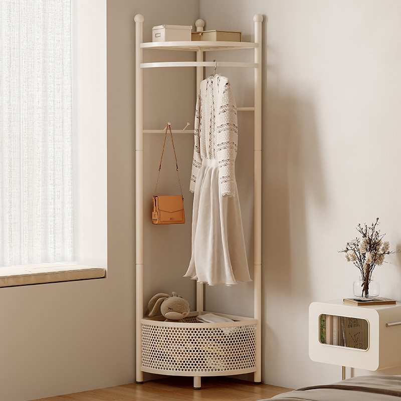 J-H/Corner Coat Rack Floor-standing Bedroom Small Corner Clothes Rack ...