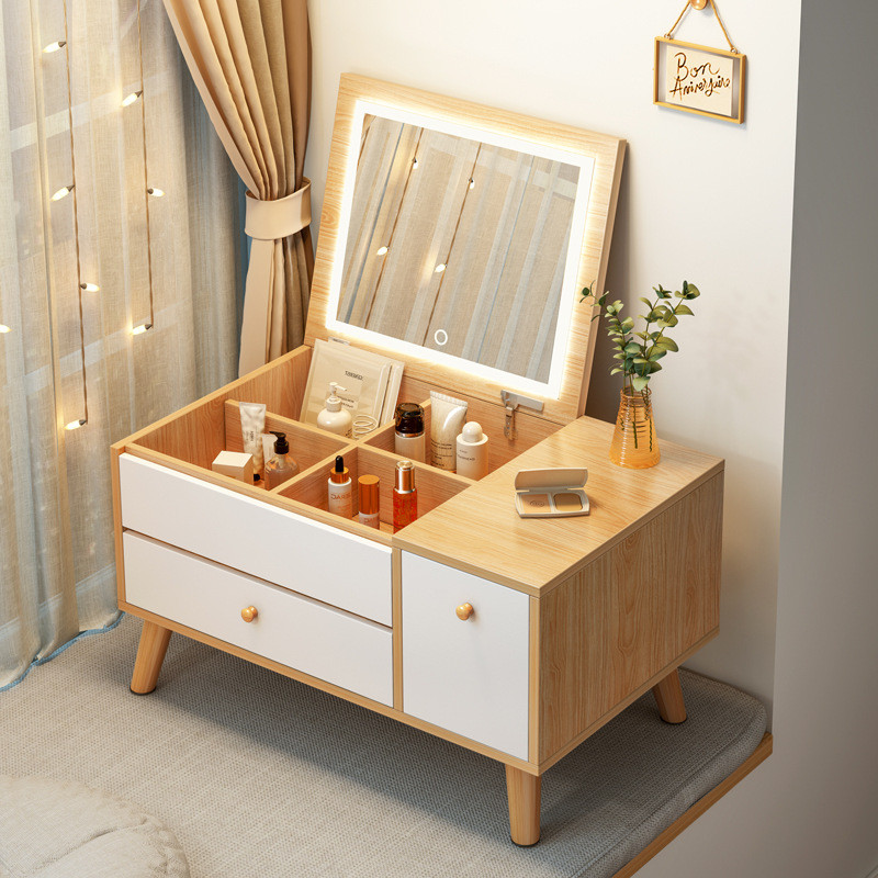 J-H/Makeup Vanity Desk Small Apartment ins Simple Home Bedroom Bay ...
