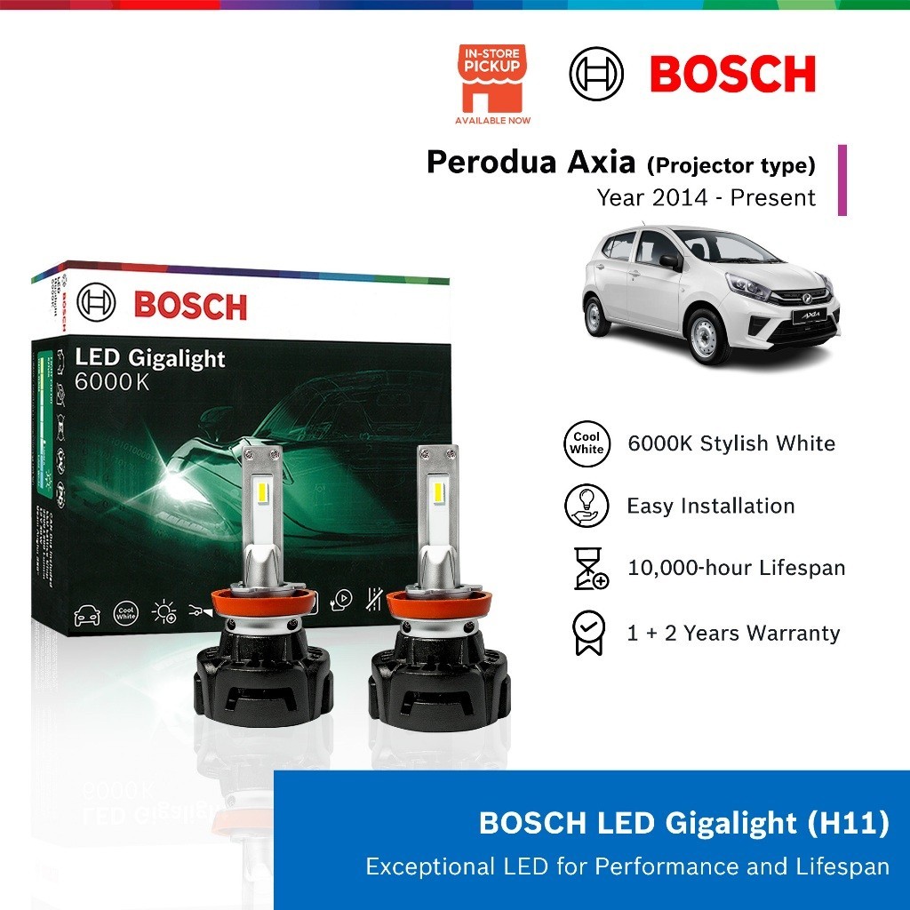 Bosch LED Gigalight 6000K H11 Halogen Headlight Retrofit Bulb + CANBUS ...