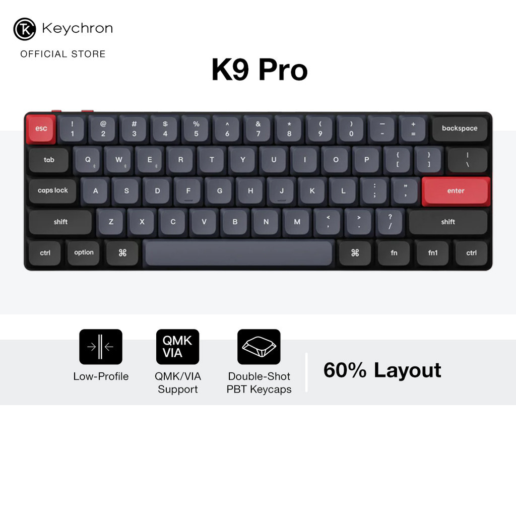 [Up to 30% Off] Keychron K9 Pro Ultra-Slim Wireless Custom Mechanical ...