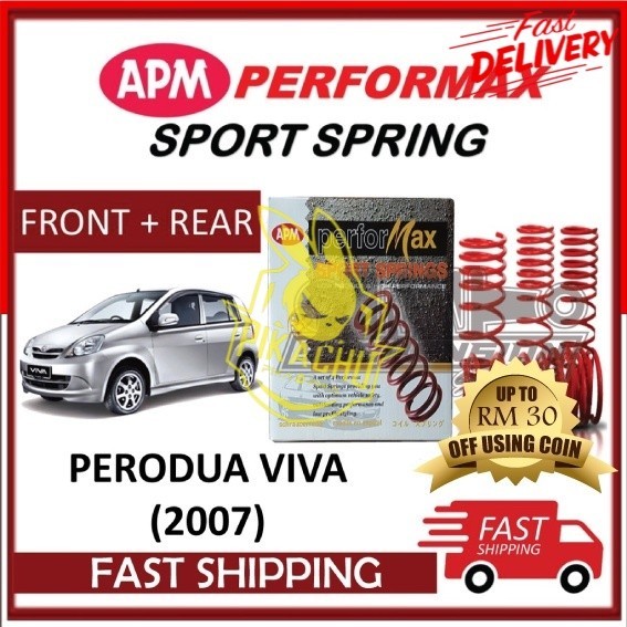 APM PERODUA VIVA (2007~) COIL SPORT SPRING APM PERFORMAX 4 PCS PER SET ...