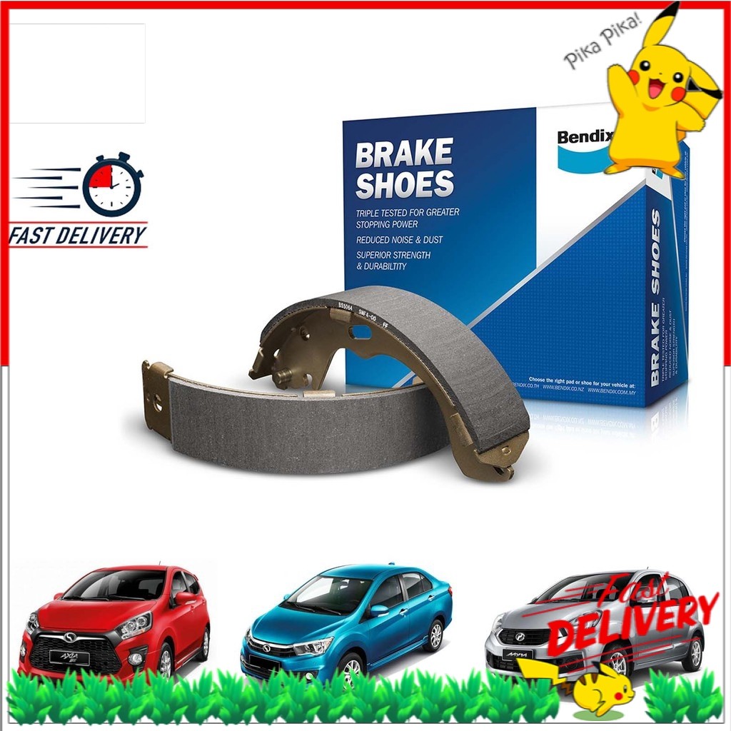 BENDIX REAR BRAKE SHOE PERODUA MYVI AXIA BEZZA (1 SET 4PCS ) PKC ...
