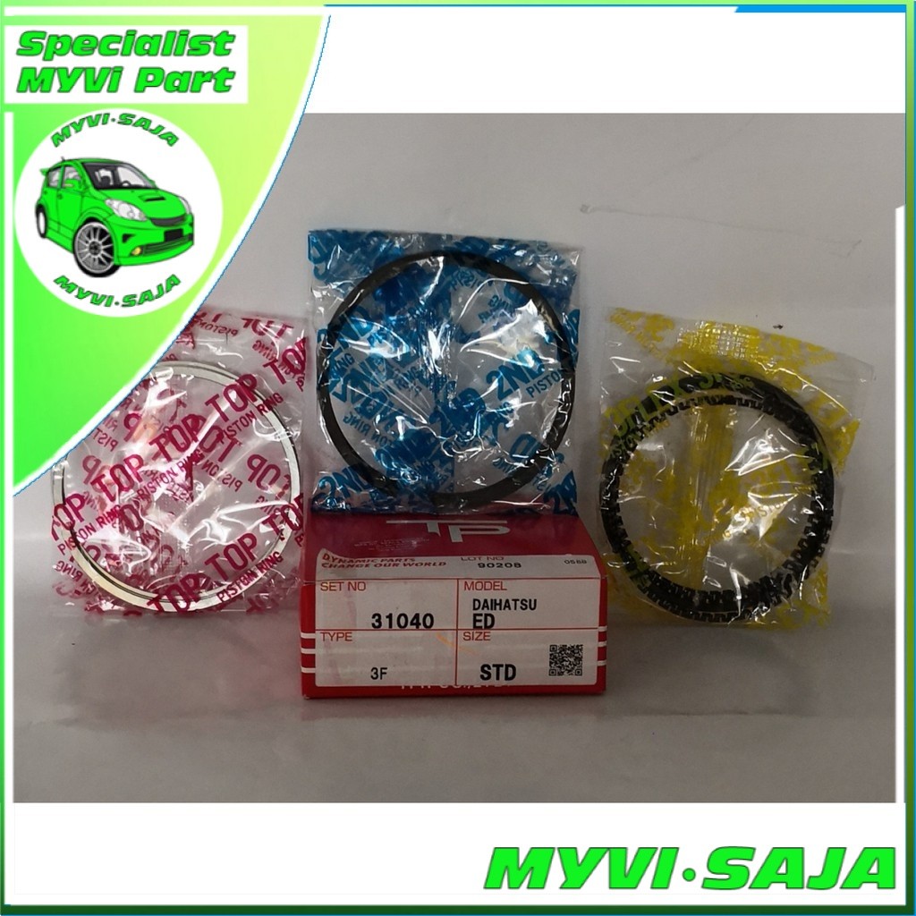 Piston Ring (TP or RIK JAPAN) for Perodua Kelisa Kenari Viva Myvi 1.0 ...